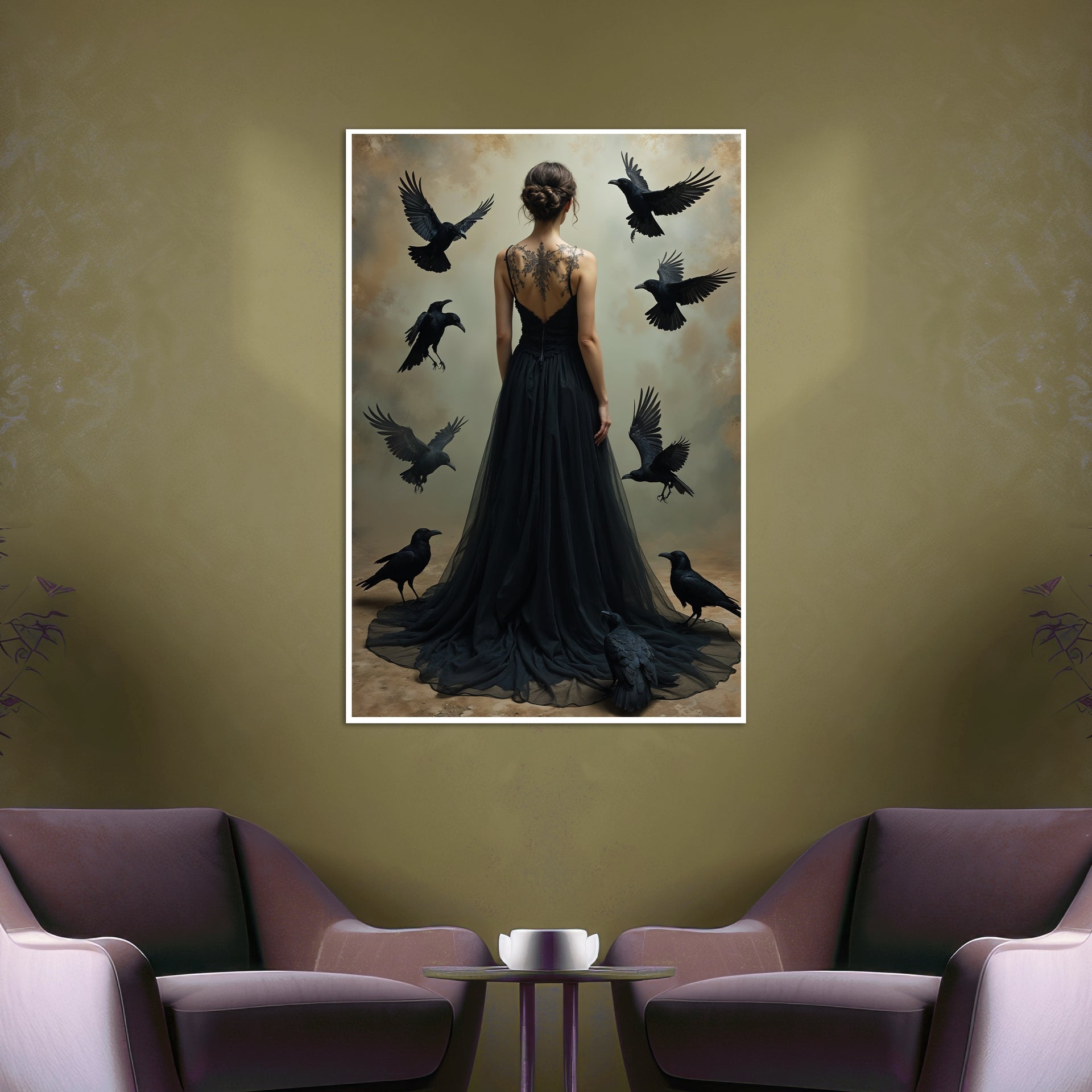 Queen of the Crows - Gothic Allure - Wood or Metal Standard Framed ...